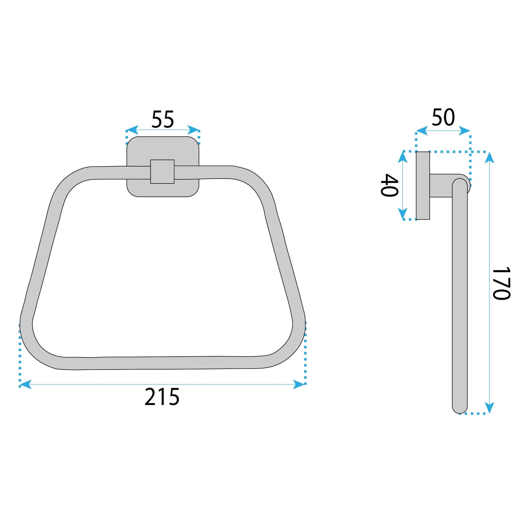 Suport prosoape Rea 5910 NICO, cupru periat, 21, 5X5X17CM - eMAG.ro