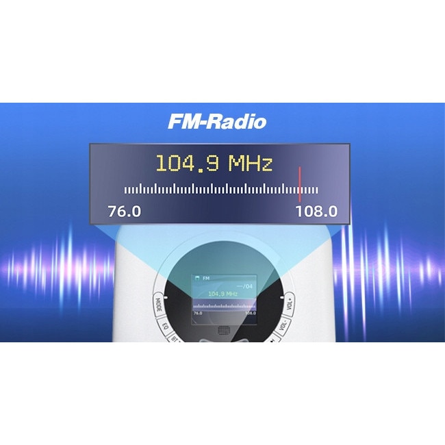 Pick up CD portabil cu Bluetooth, radio FM, HiFi, set complet, 100V ...