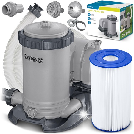 Pompa filtranta pentru bazin Bestway 9463 l/h, set cu filtru si ...