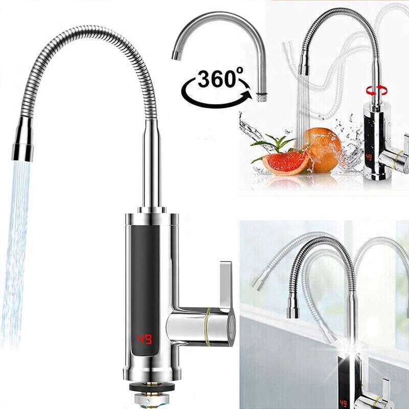 Azonnali elektromos vízmelegítő, 3000W, LCD kijelzővel, 2 féle kimeneti ...