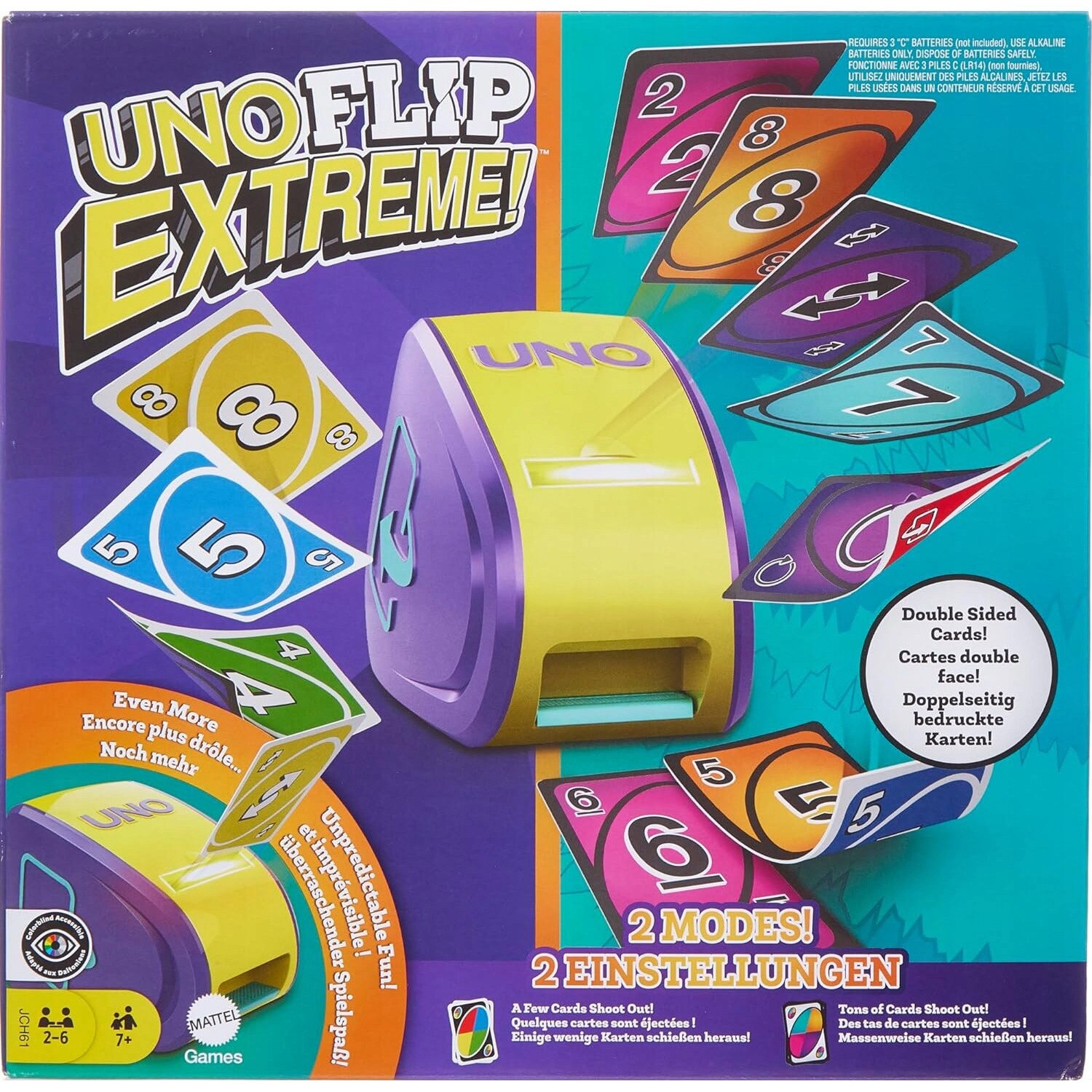 Joc de societate UNO Flip Extreme Mattel, 112 carti - eMAG.ro