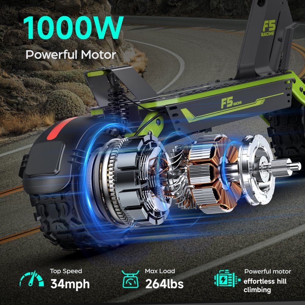 Trotineta Electrica Pentru AdultI Gokeep F5, Motor De 1000W, Anvelope ...