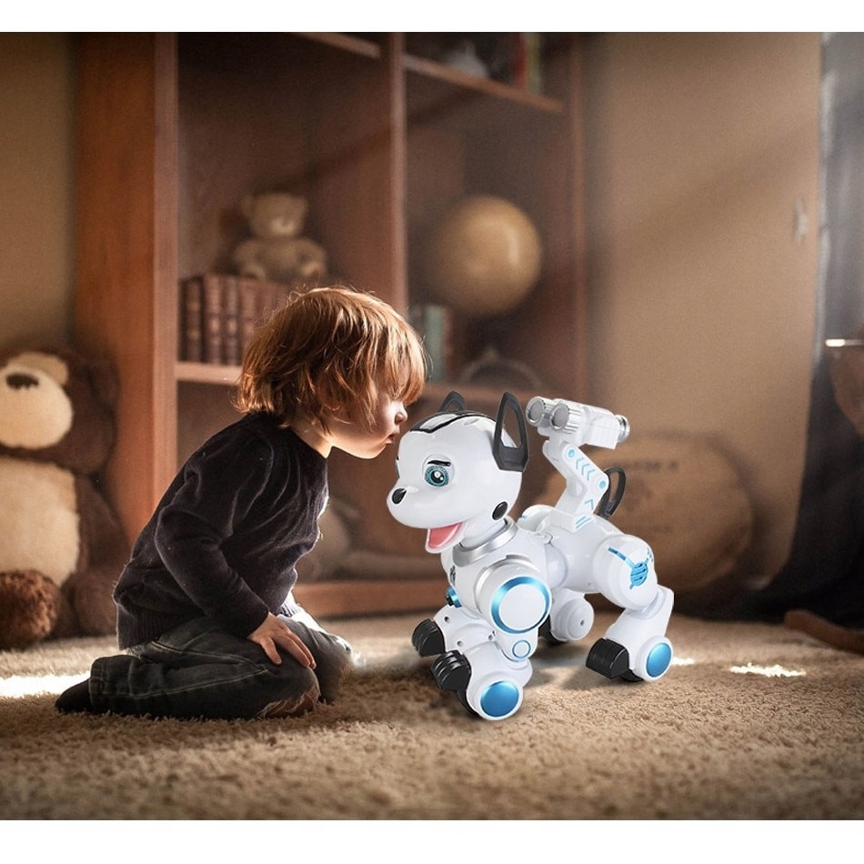 Robot de jucarie, K10, caine inteligent interactiv, 25x22x15cm, set cu ...