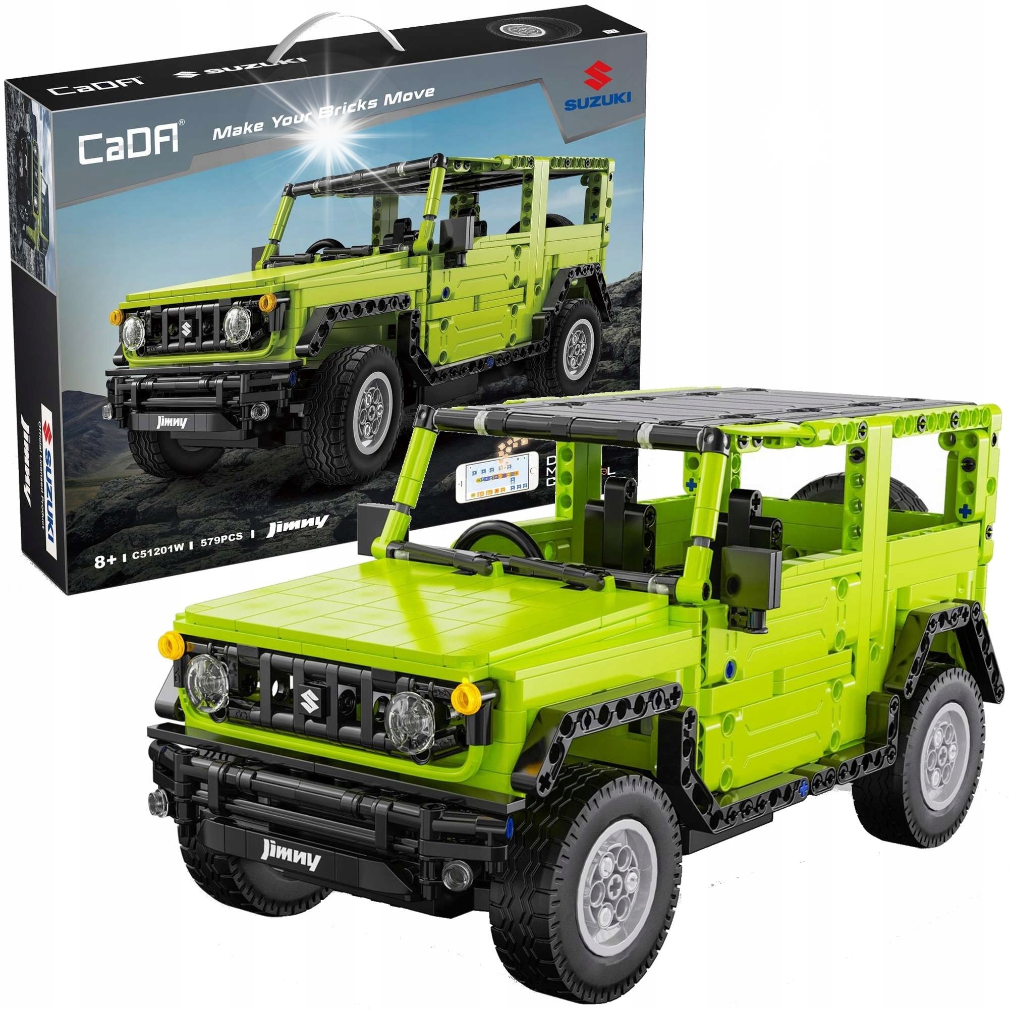 Set de constructie CADA Make Your Bricks Move, Suzuki Jimny, 579 ...