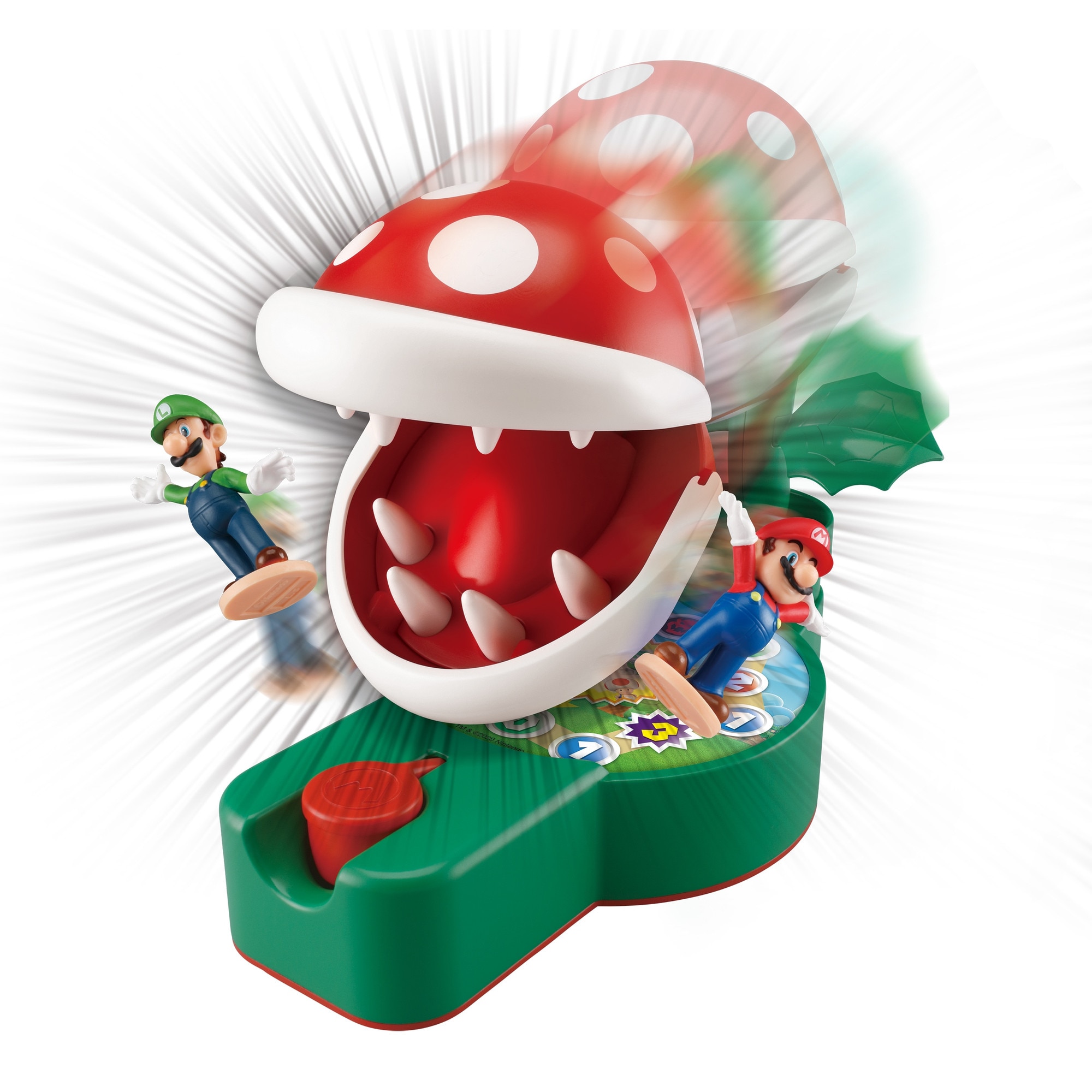 Joc de societate Super Mario, set cu 2 figurine, tabla de joc, 2 carti ...