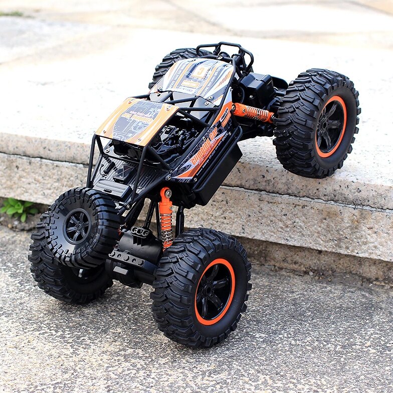 RC Rock Crawler 4WD HB autó, 48x27x25cm, 1200mAh akkumulátor, kék színű ...