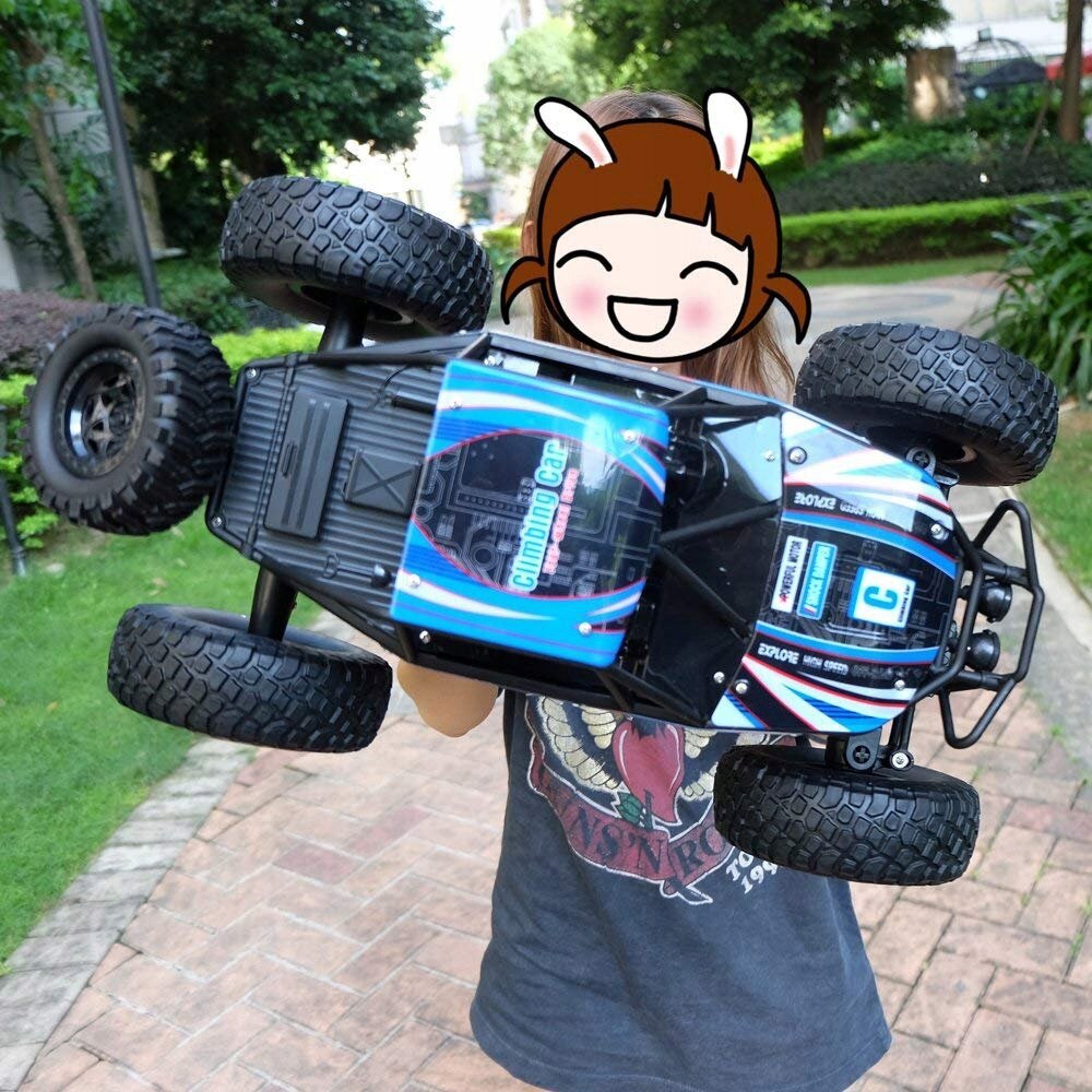RC Rock Crawler 4WD HB autó, 48x27x25cm, 1200mAh akkumulátor, kék színű ...