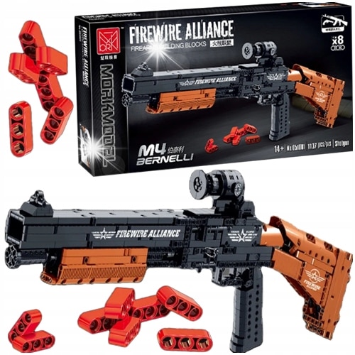 Комплект за изграждане, LEAN Toys, M4 Benelli Shotgun, 1137 елемента ...