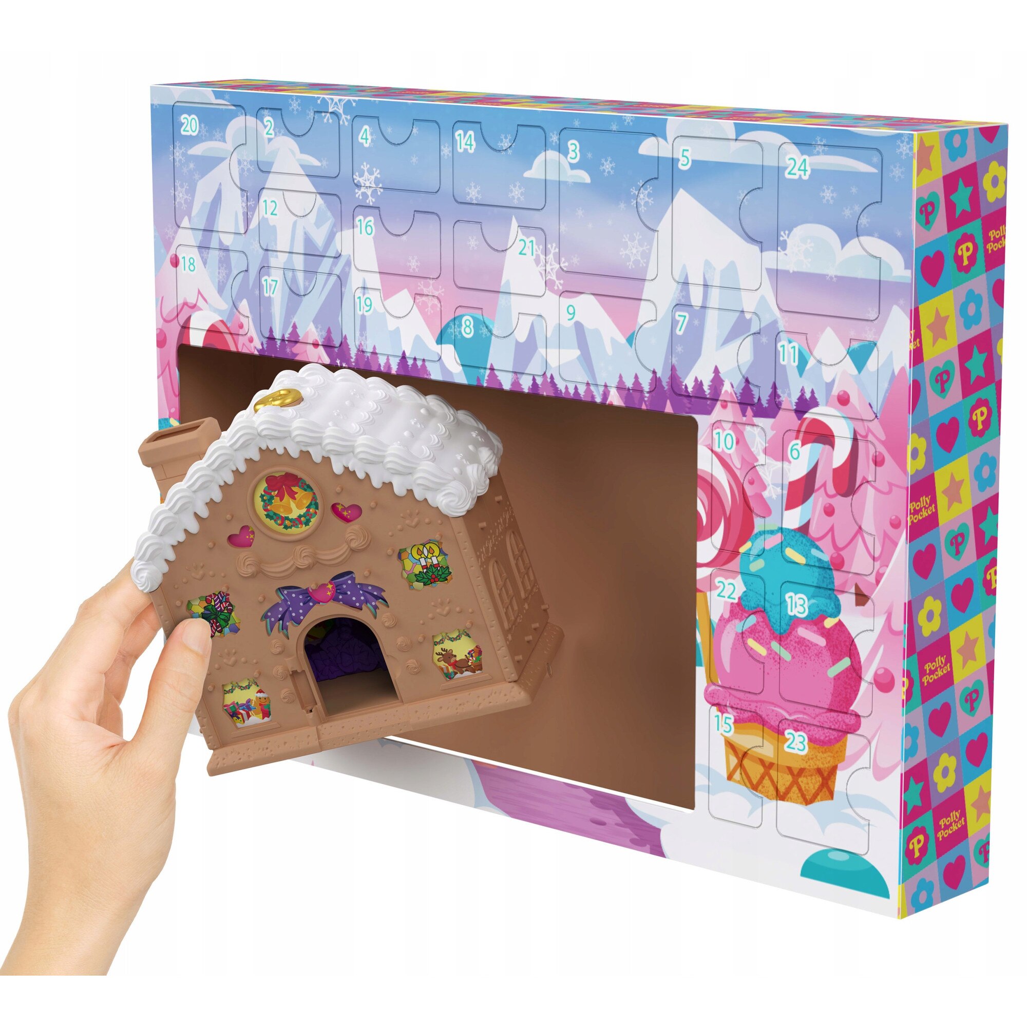 Адвент календар Polly Pocket, комплект с 1 микрокукла и над 24 ...