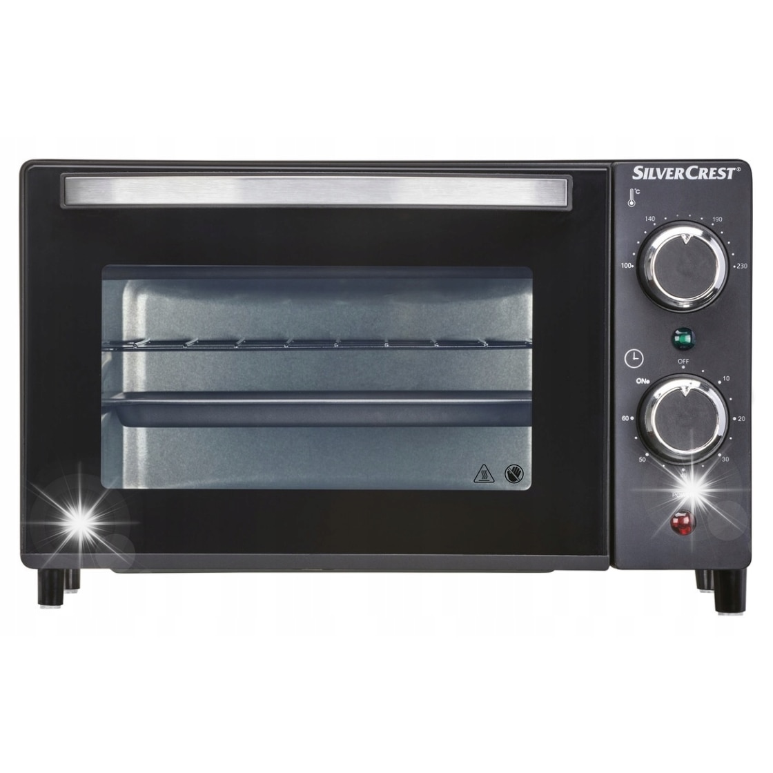 SilverCrest SGB 800W elektromos sütő, 9L, 800W, 36,4x28,4x22,2cm - eMAG.hu