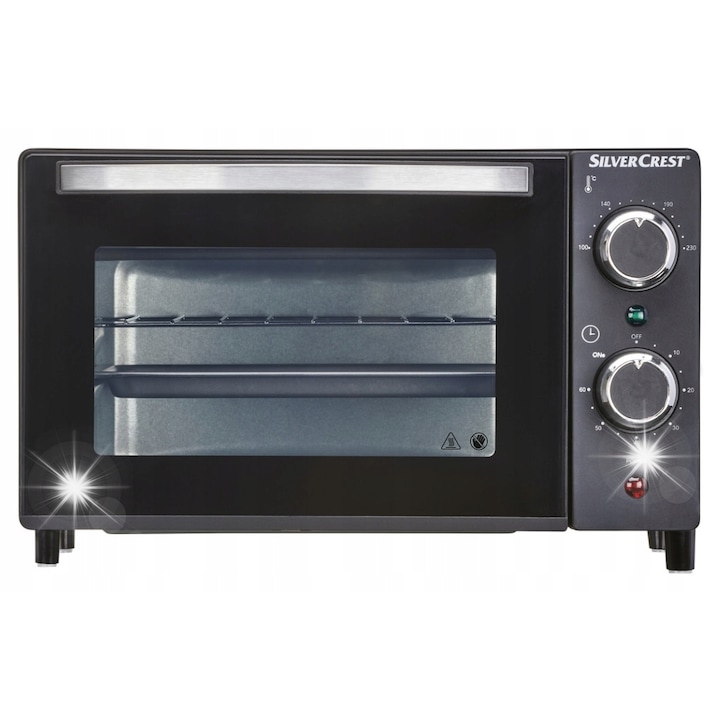 SilverCrest SGB 800W elektromos sütő, 9L, 800W, 36,4x28,4x22,2cm - eMAG.hu