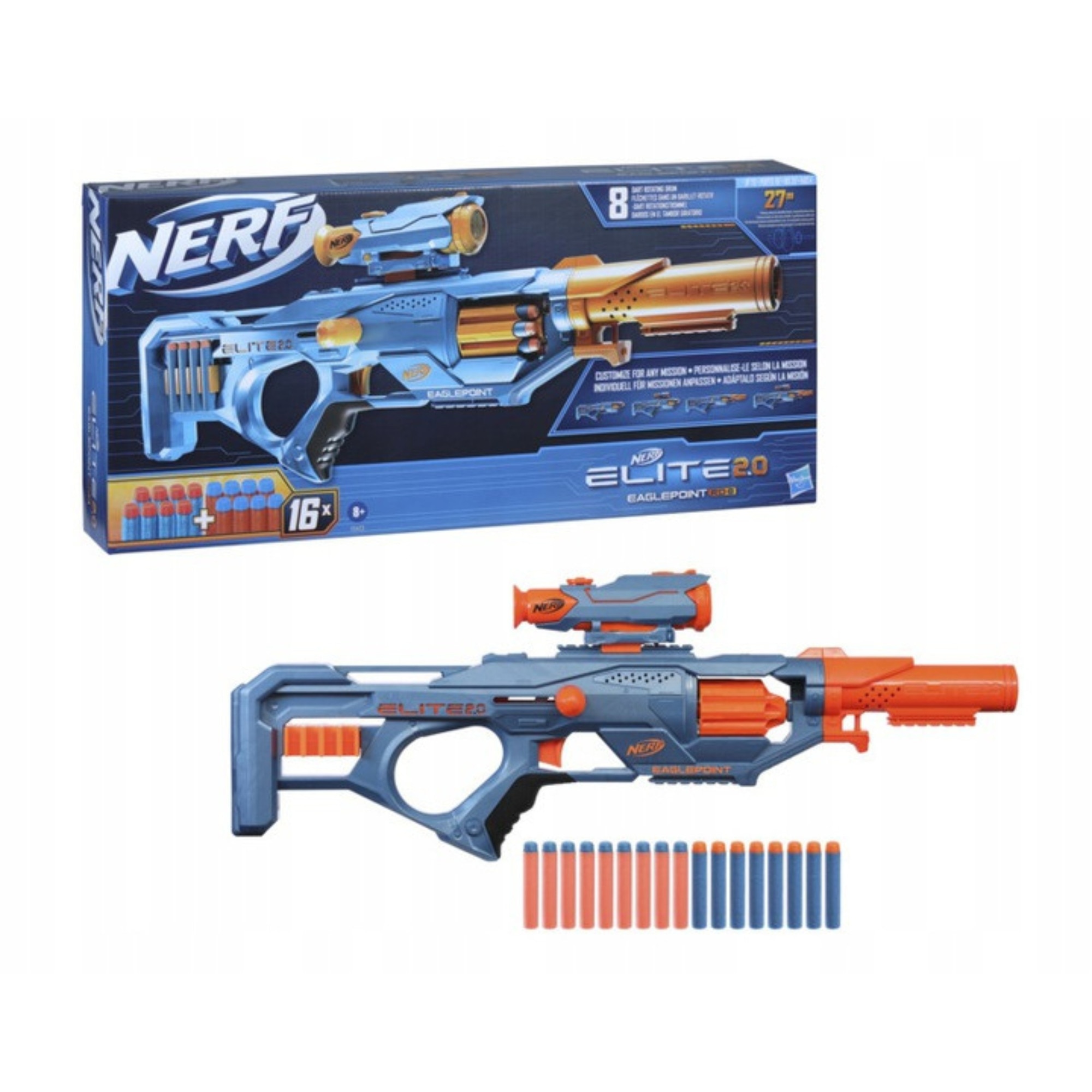 Nerf Elite 2.0 Echo CS-10, 10 lövedék, 24 lövedék mellékelve, többszínű ...