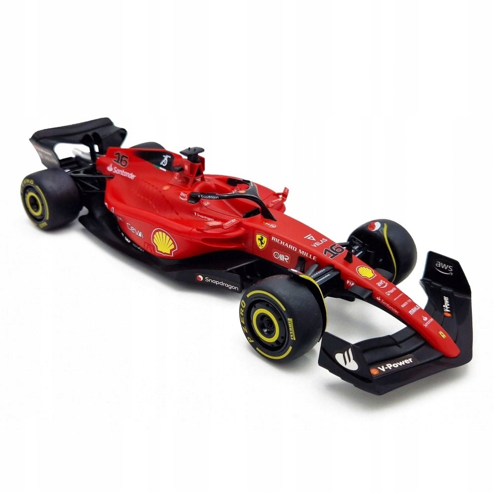 Masina de Formula 1 Ferrari F1 75, Rastar, 1:18, 312x112x69mm, rosu ...