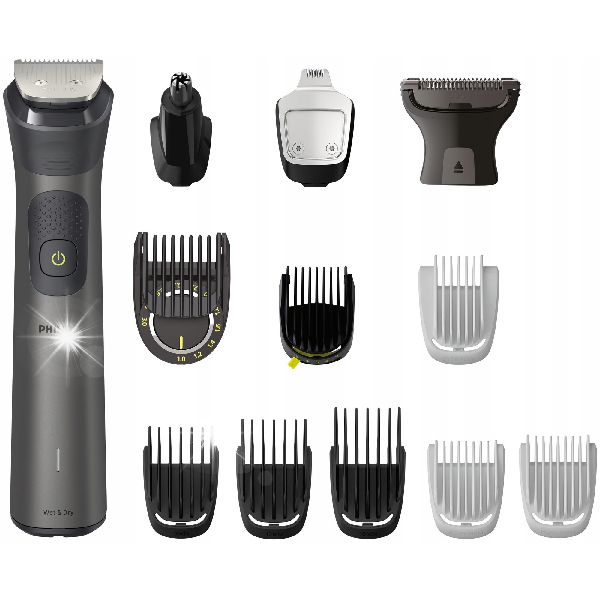 Aparat de tuns Philips MG7920/15 Multigroom 13 in 1, gri, 19 accesorii ...