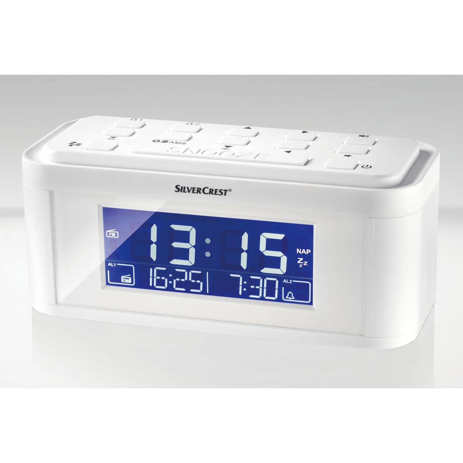 Ceas radio cu alarma SILVERCREST Big Button SUR 50 A1, cu Port USB ...