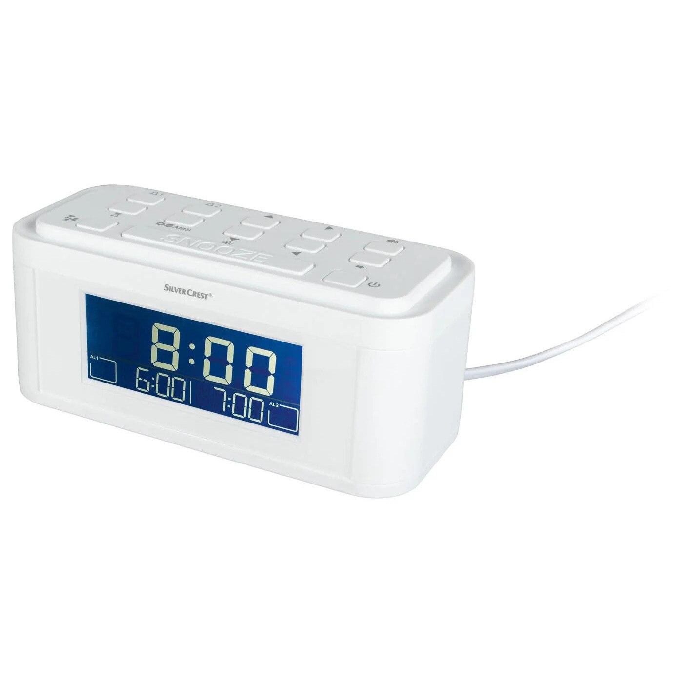 Ceas radio cu alarma SILVERCREST Big Button SUR 50 A1, cu Port USB ...