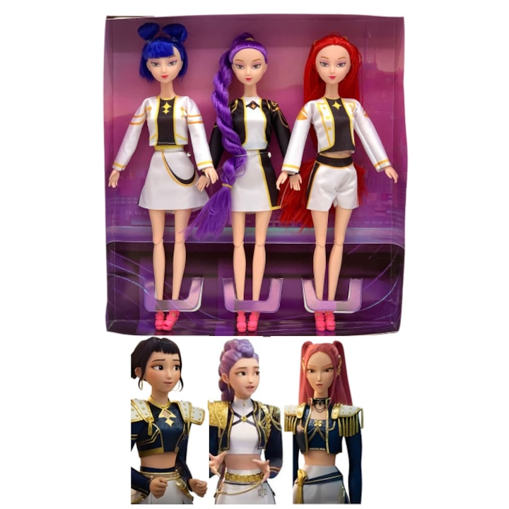 Комплект фигурки K-POP Witcher Girls, Зоуи + Руми + Мира, 3 кукли, пластмаса, 3 години - eMAG.bg
