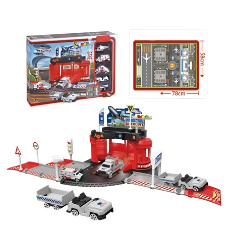 Set Pompieri & Ambulanta cu Piste si Vehicule Metalice – Statie de ...