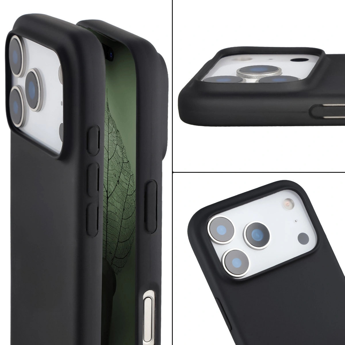 Husa, Bizon Case ReLeaf pentru iPhone 17 Pro, Negru - eMAG.ro