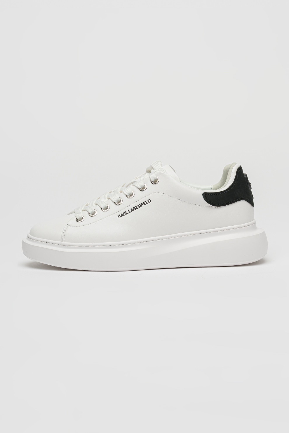 Karl Lagerfeld, Kore logós bőrsneaker, Sarkvidéki fehér, 45 - eMAG.hu