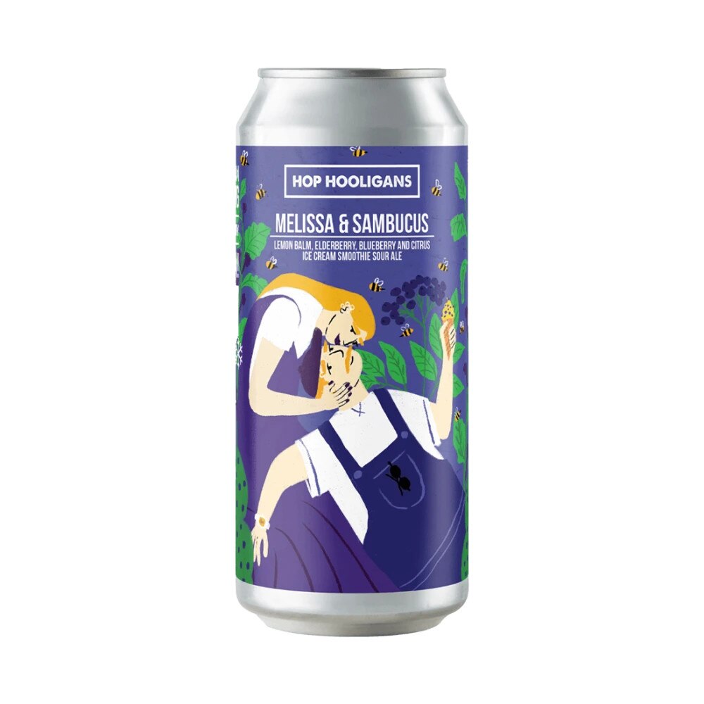 Bere artizanala Hop Hooligans - Melissa & Sambucus, Sour, 6%, 500 ml ...