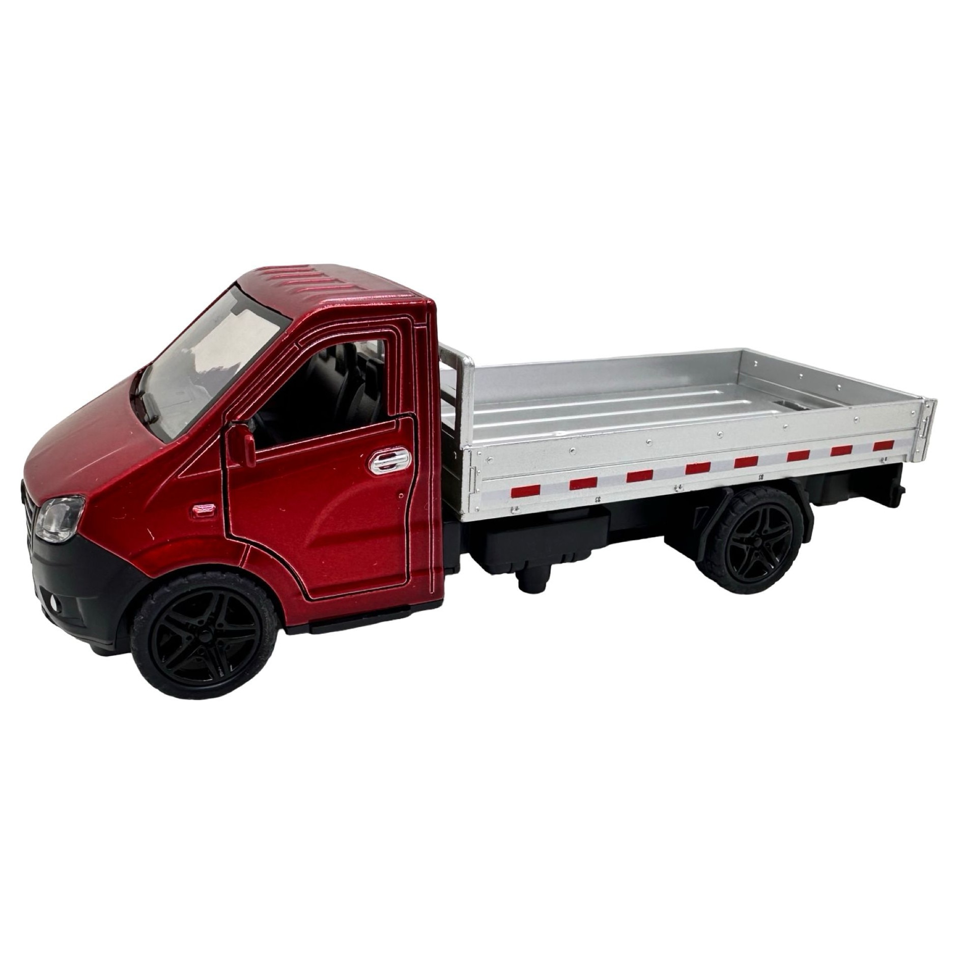 Macheta camioneta rosie cu Platforma Model 1:36 Usile se Deschid Pull ...