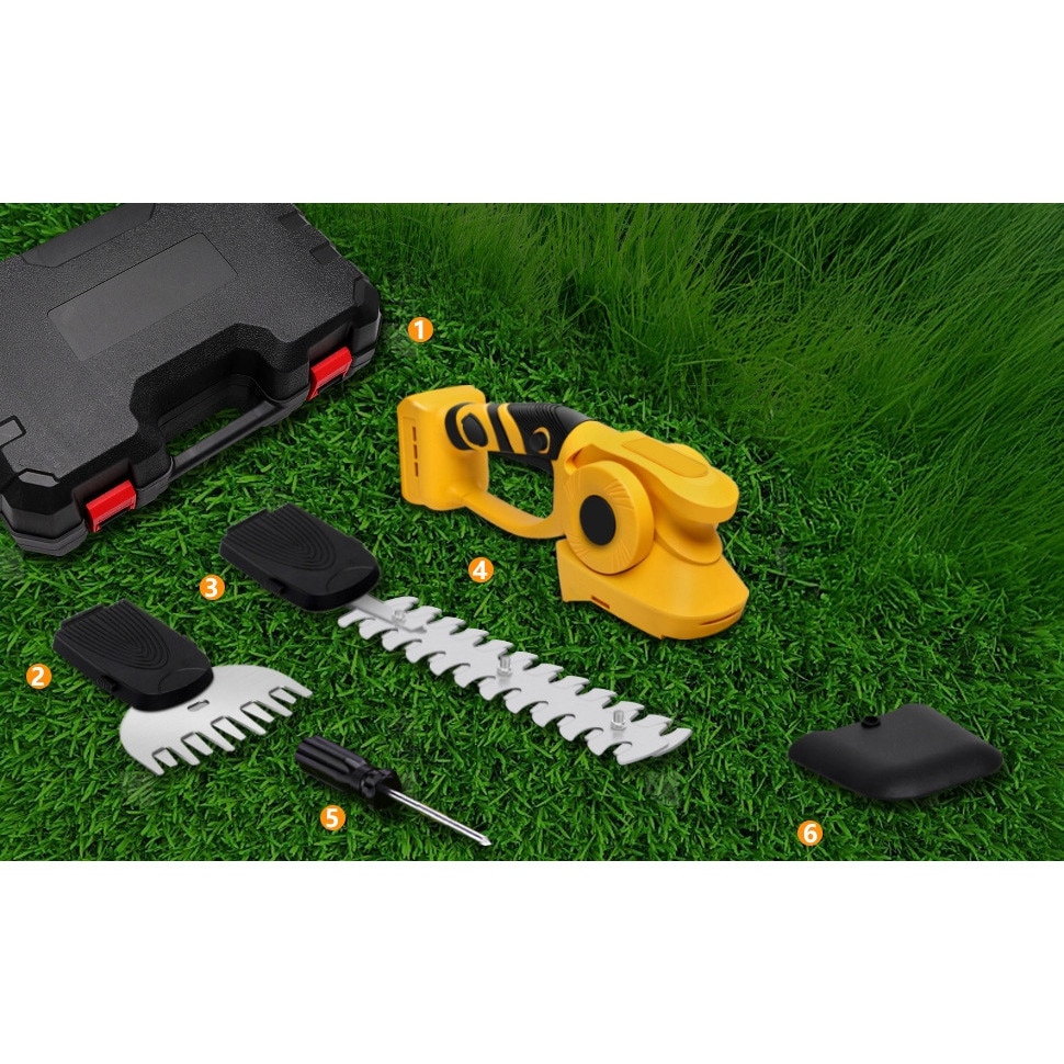 Trimmer electric pentru tufisuri si iarba 2 in 1, 90 cm, cu 2 lame ...