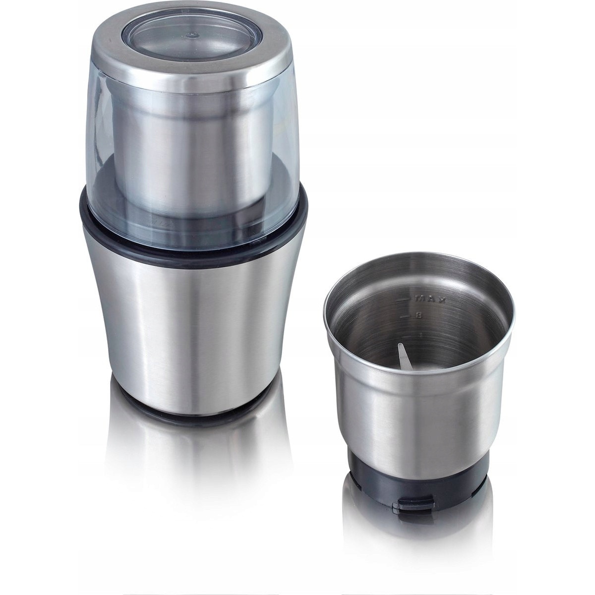 Macinator electric 2 in 1 pentru cafea si condimente, inox, 200W, 75g ...