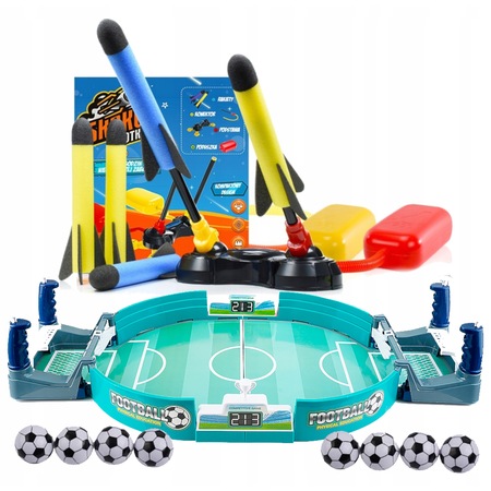 Set jocuri de masa Webski: fotbal si lansator pneumatic, 55,5x28x11cm ...