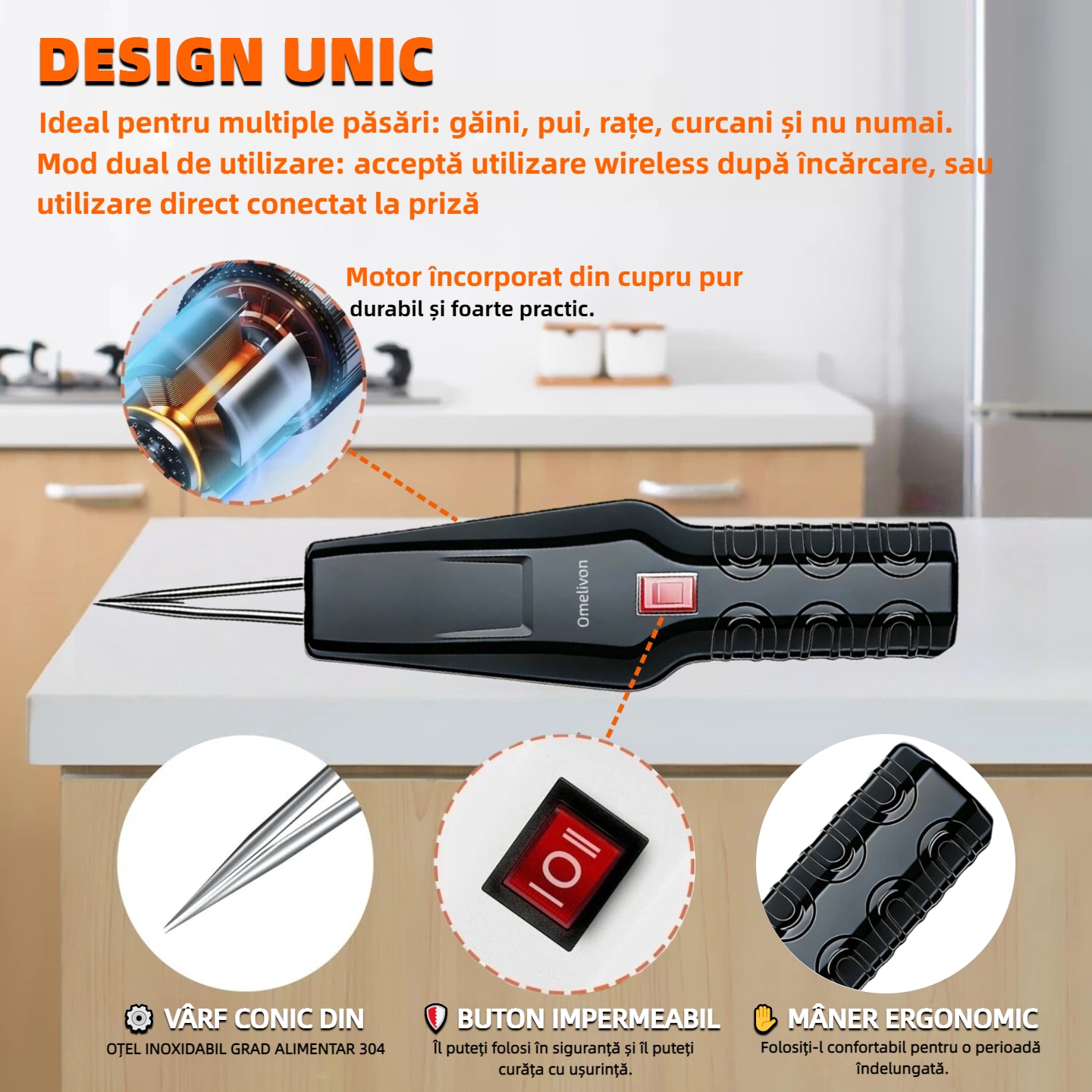 Smulgator Electric Portabil pentru Acasa, Omelivon®, l fara fir sau ...
