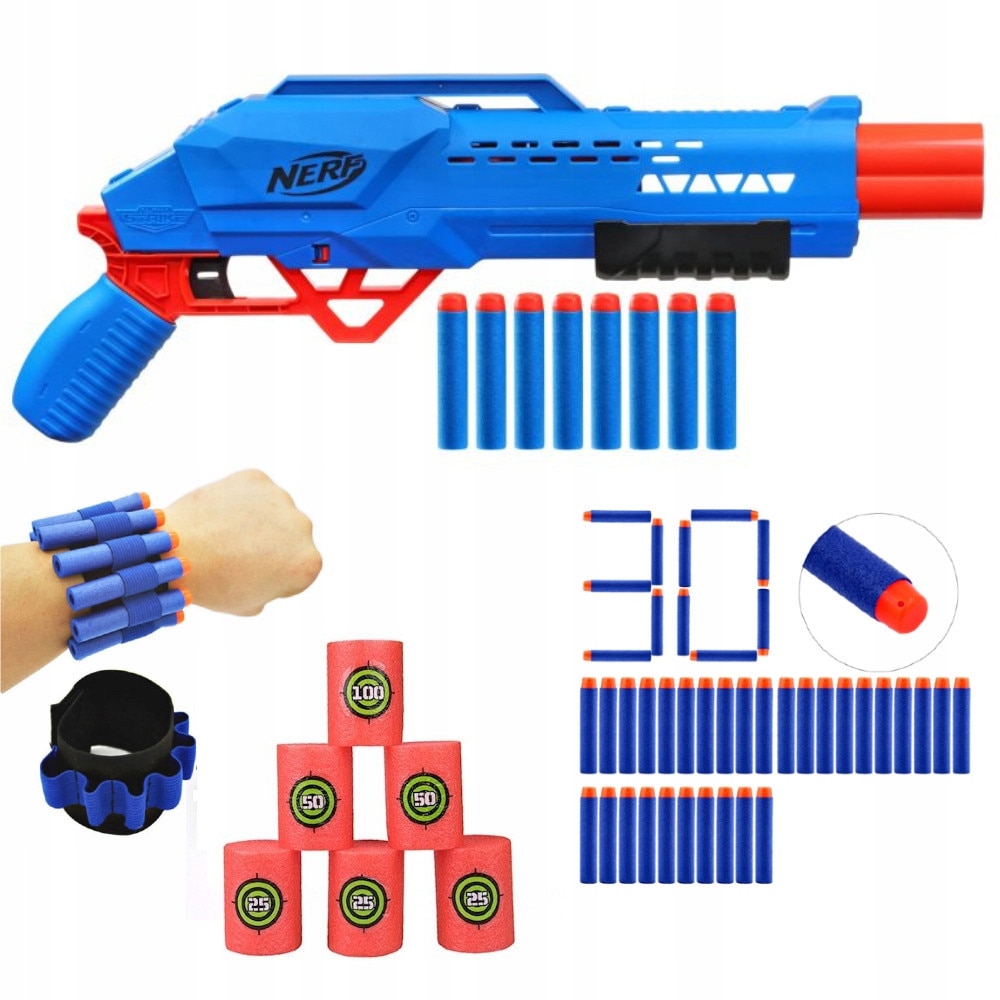 Nerf Alpha Strike Big Cat DB-2 pisztoly, 38 lövedék, 8 festék, 50 cm ...