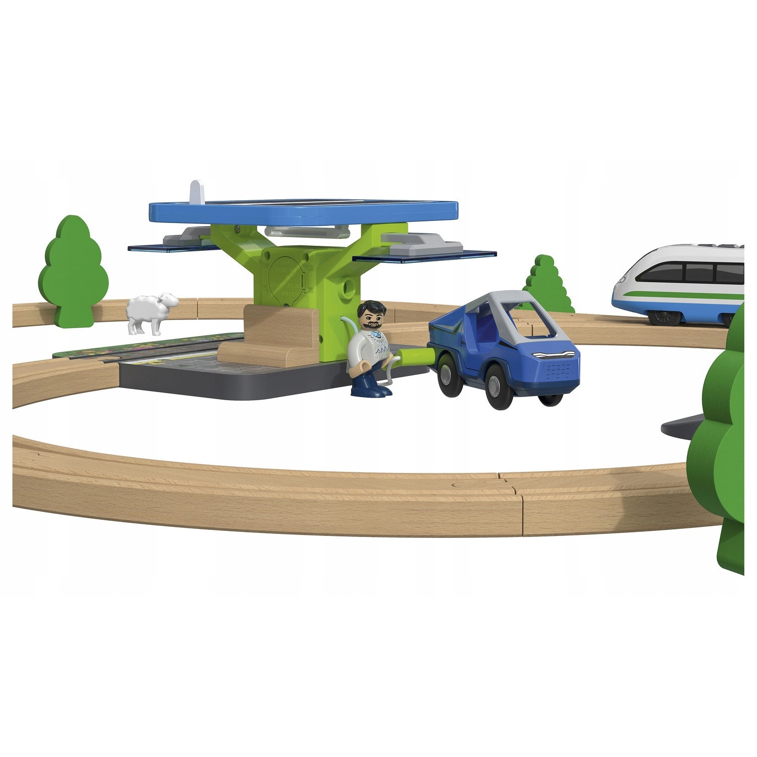 Комплект влакчета Playtive, 35 елемента, дължина на трасето 285 см ...