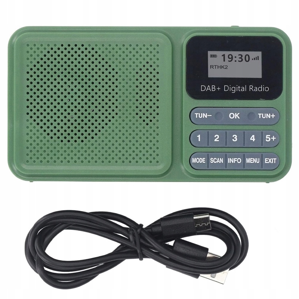 Radio portabil retro cu display LCD, DAB, Bluetooth, FM, AUX, USB, SD ...
