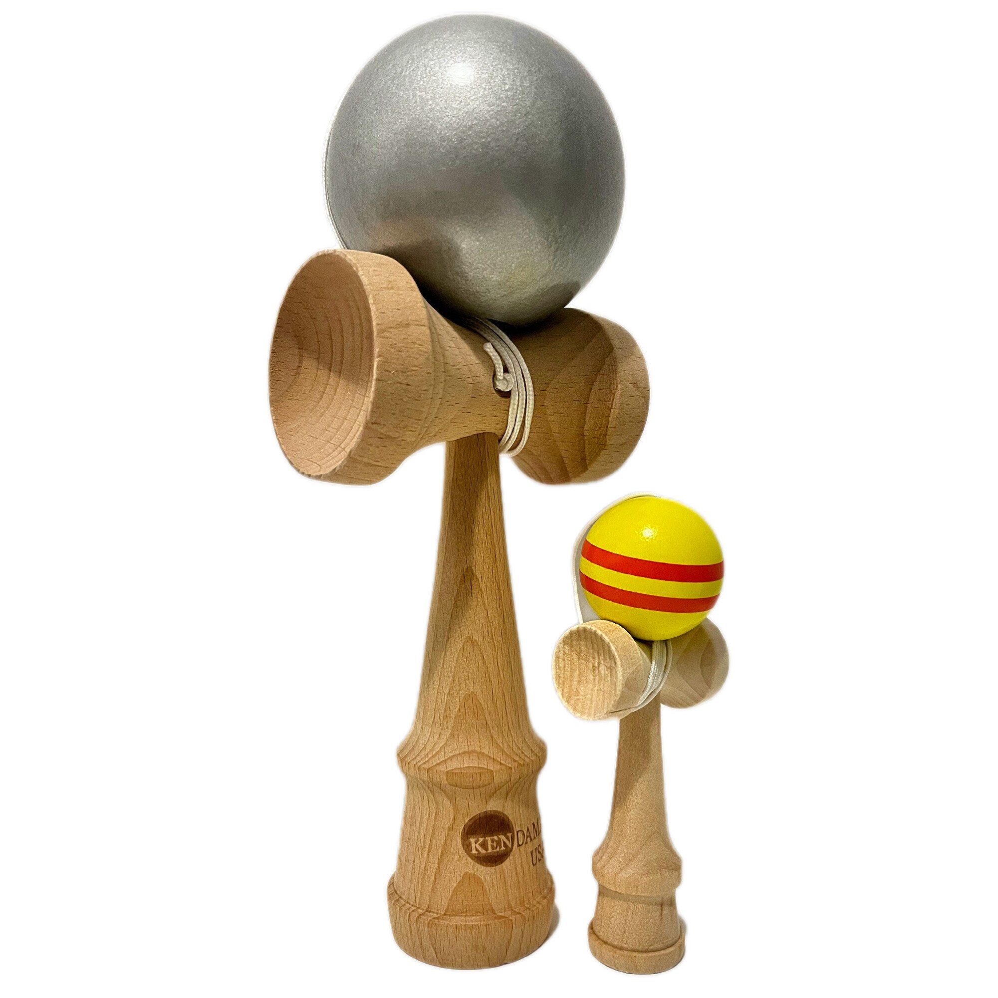 Kendama Gigant+Mini kendama model argintiu - eMAG.ro