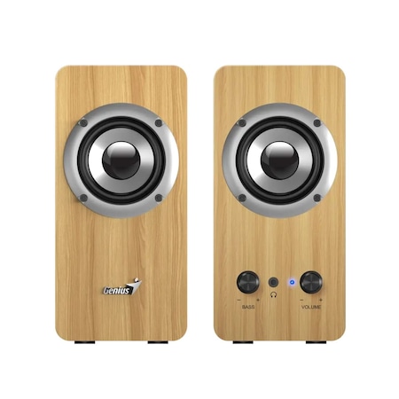 Boxe PC Genius SP-HF400, 10W, 3,5mm jack, 40Hz-20kHz, lemn - eMAG.ro