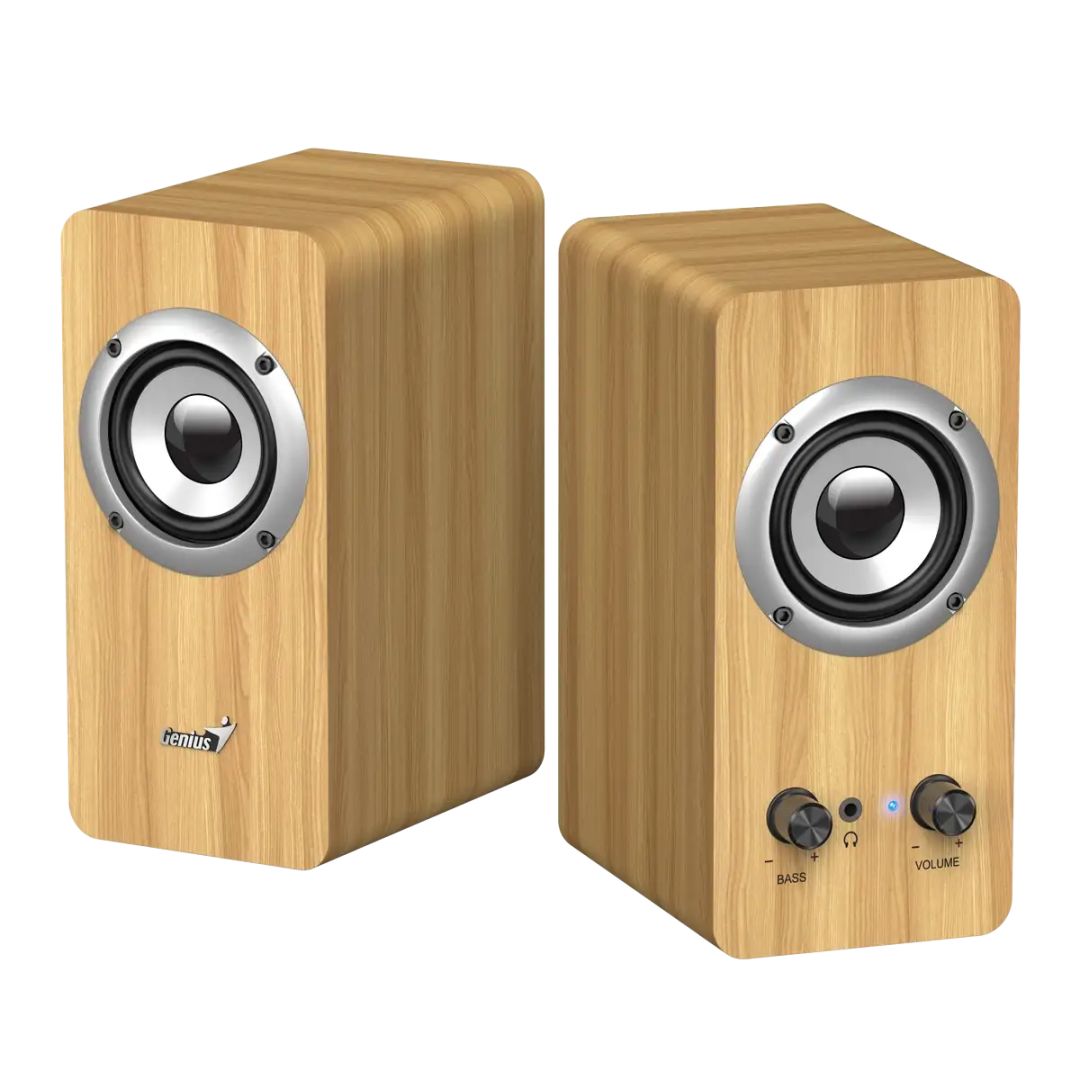 Boxe PC Genius SP-HF400, 10W, 3,5mm jack, 40Hz-20kHz, lemn - eMAG.ro