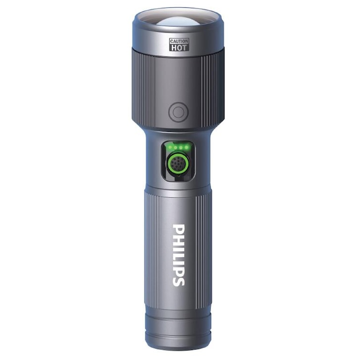 Lanterna Led Philips, Aluminiu, 2000 mAh, IP44, 1500 lm, Timp de ...