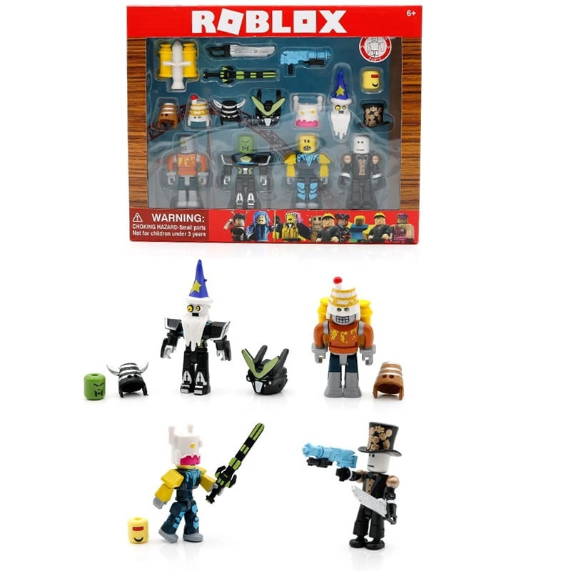Un set de 4 figurine Roblox si accesorii, cu inaltimea de 6 cm, in mai ...