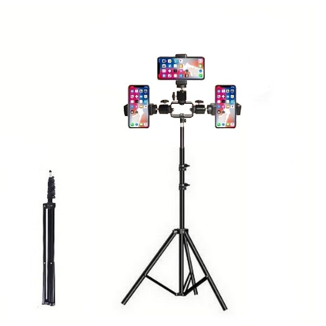 Trepied pentru telefon mobil, SkyTechs® suport metalic reglabil, 1/4 ...