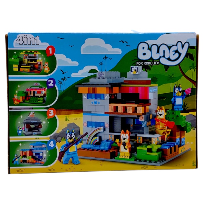 Комплект за изграждане Loka, Bluey For Real Life, 4 в 1, 229 части ...