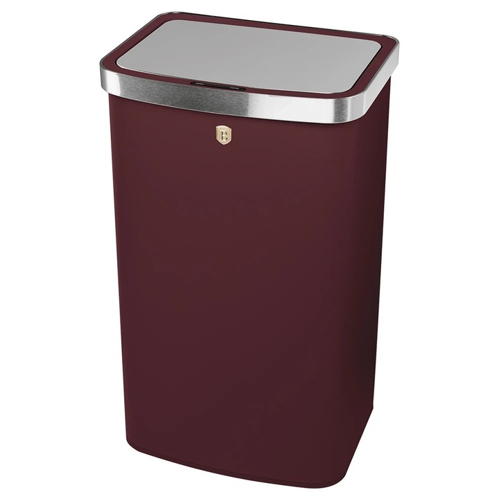 Cos de gunoi cu senzor, 60 L, bordo mat - BH/9799 - eMAG.ro
