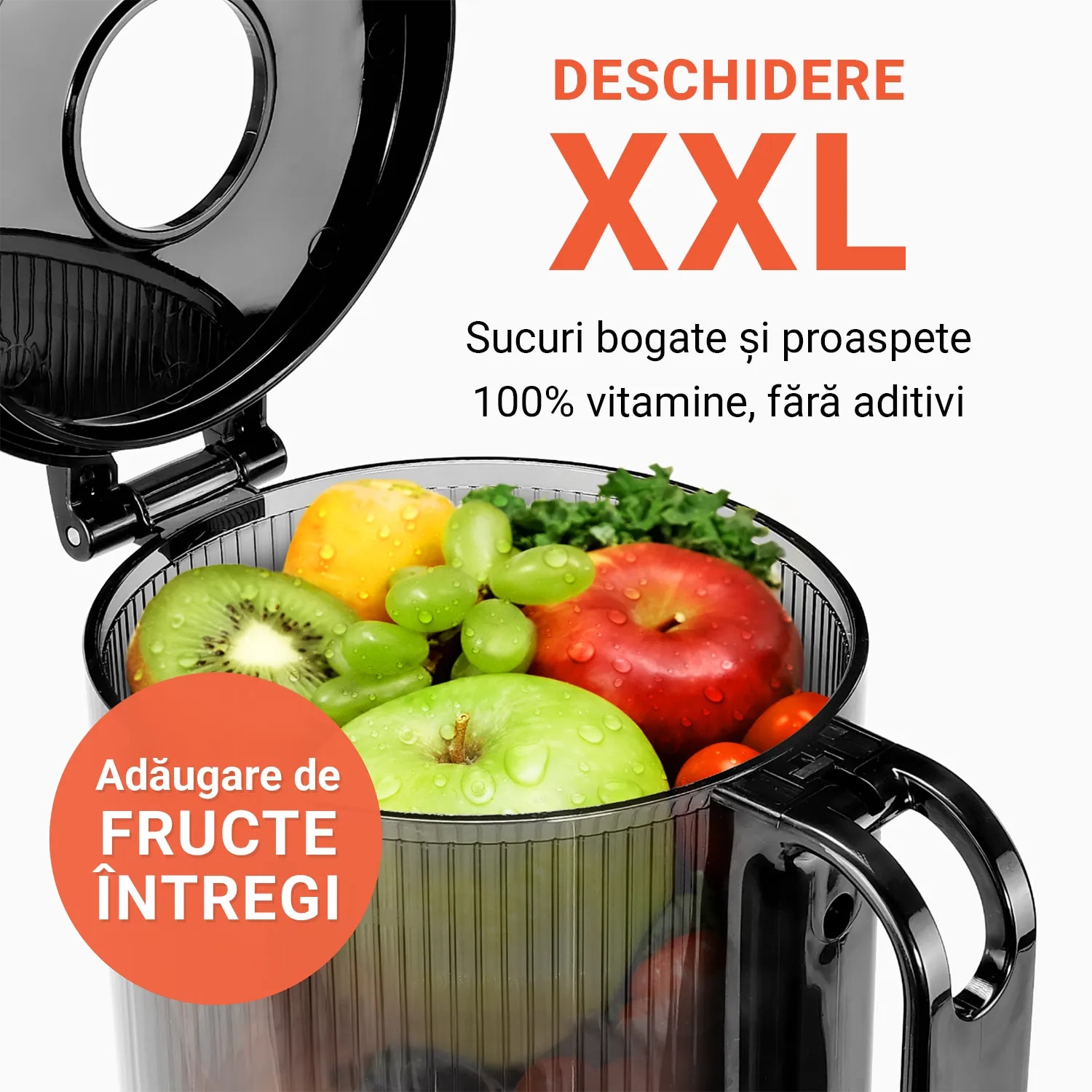 Storcator de fructe cu presare lenta LEBENLANG, 250W, deschidere 135mm ...