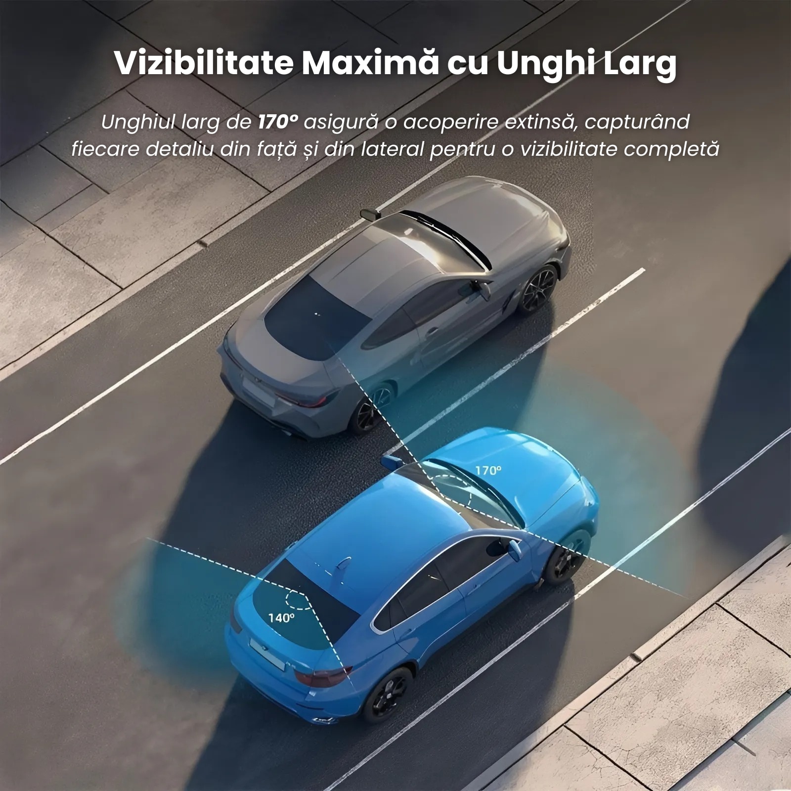 Camera Auto Bord 4K Ultra HD WiFi Negru Dash Cam Fata Spate 170 Grade ...