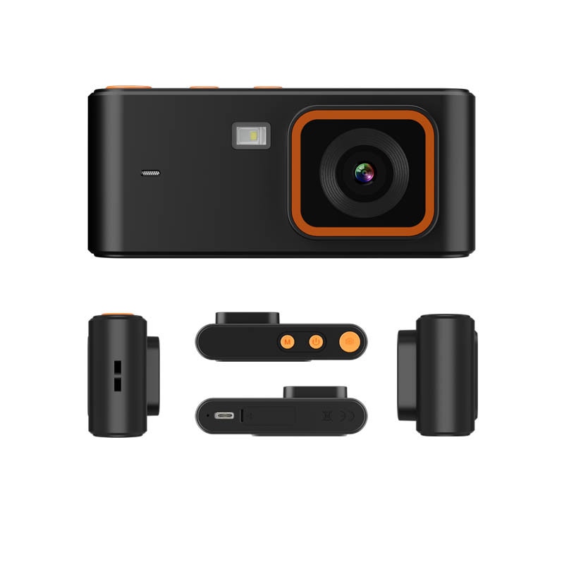 Camera video digitala, cu filtre retro, compacta, neagra, pentru ...