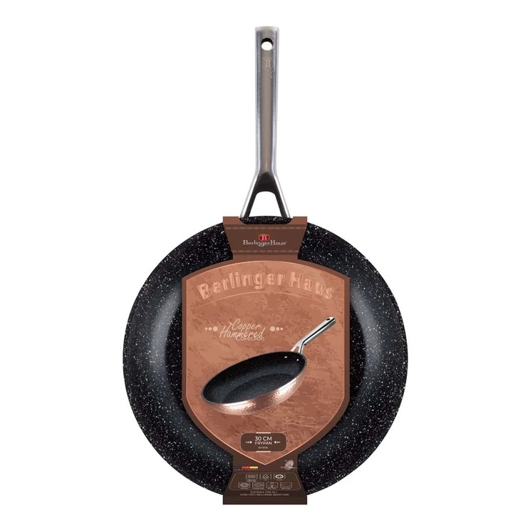 Tigaie, 30 cm, Hammered Copper Collection - BH/8016 - eMAG.ro