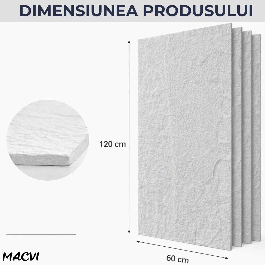 Placi Macvi® pentru perete exterior 60 x 120 cm set 5 bucati acoperire ...