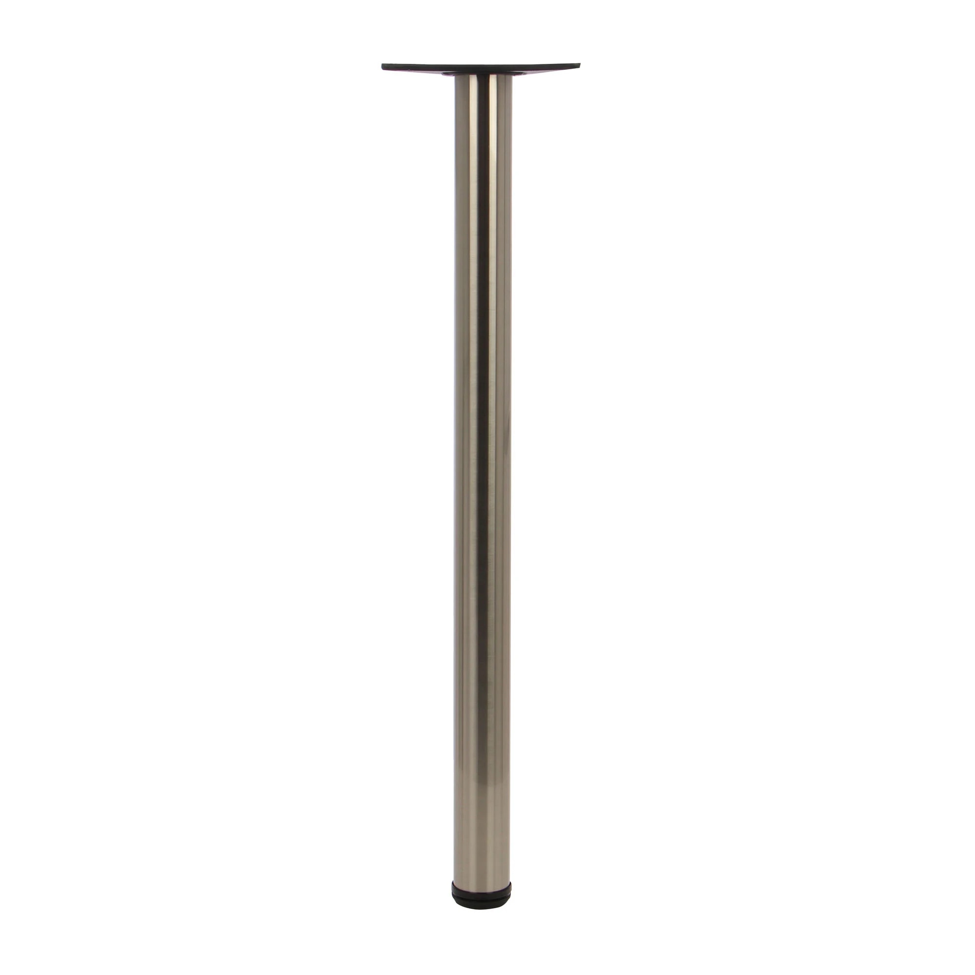 Picior mobila, pentru masa, reglabil, metalic, nichelat, rotund, 870 mm ...