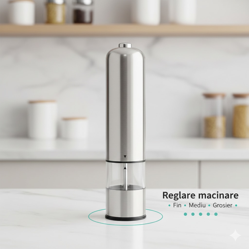 Rasnita Electrica Sare si Piper SteelGrind Pro, Inox Premium, Nucleu ...
