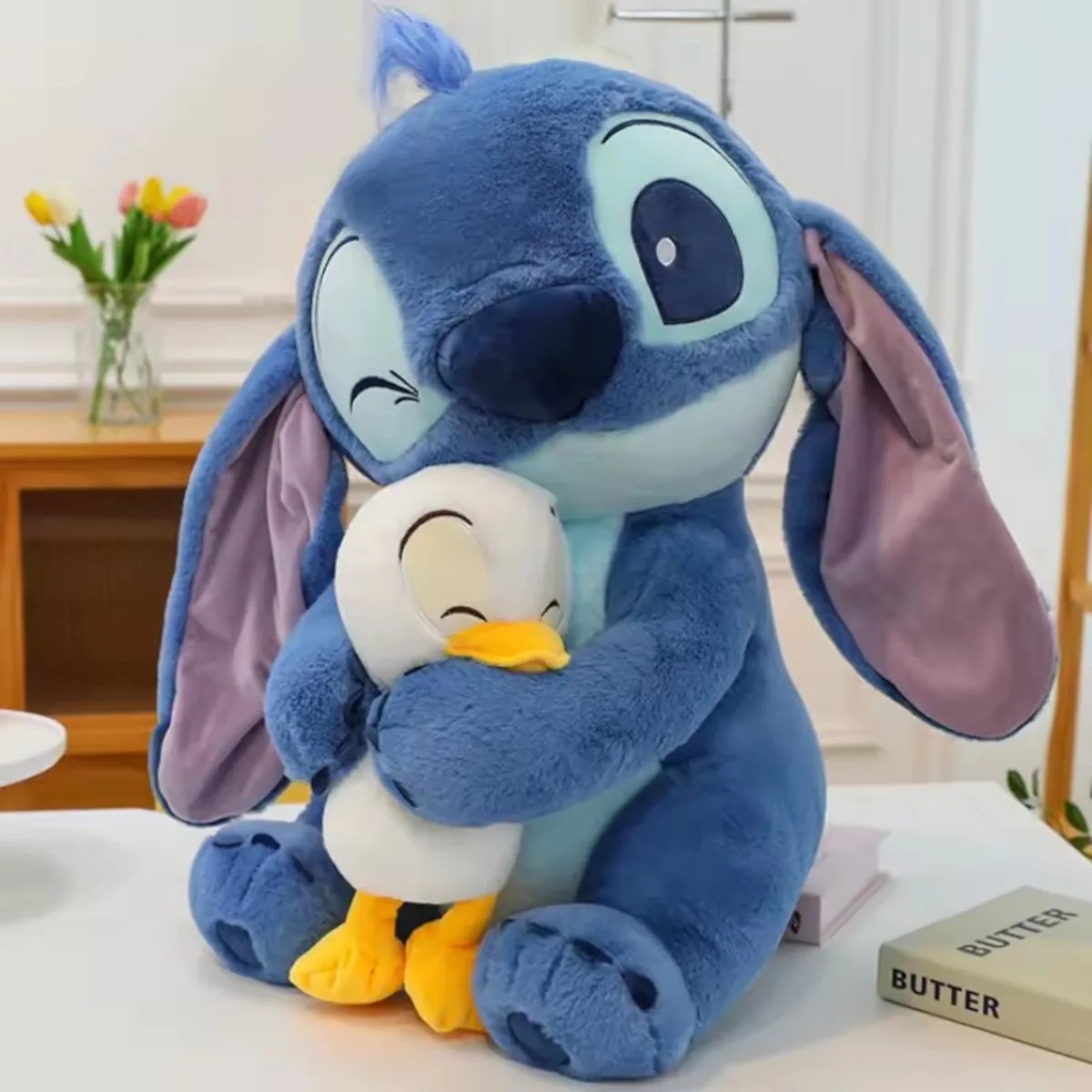 Jucarie Stitch plus cu ratusca 30 cm plus premium, cadou dragalas ...