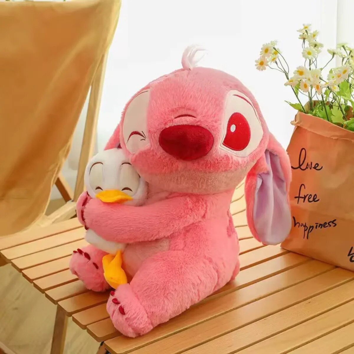 Jucarie Stitch plus cu ratusca 30 cm plus premium, cadou dragalas ...